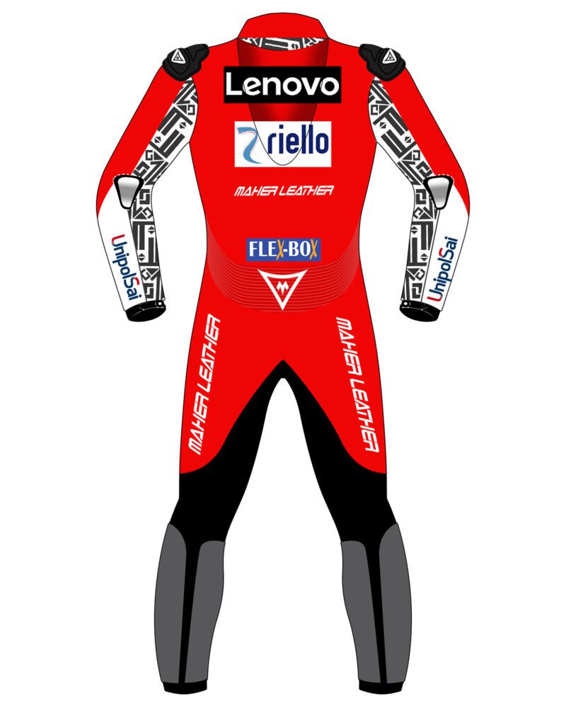 Pecco Bagnaia Lenovo Ducati Racing Motorbike Suit 2021 - Maher Leathers