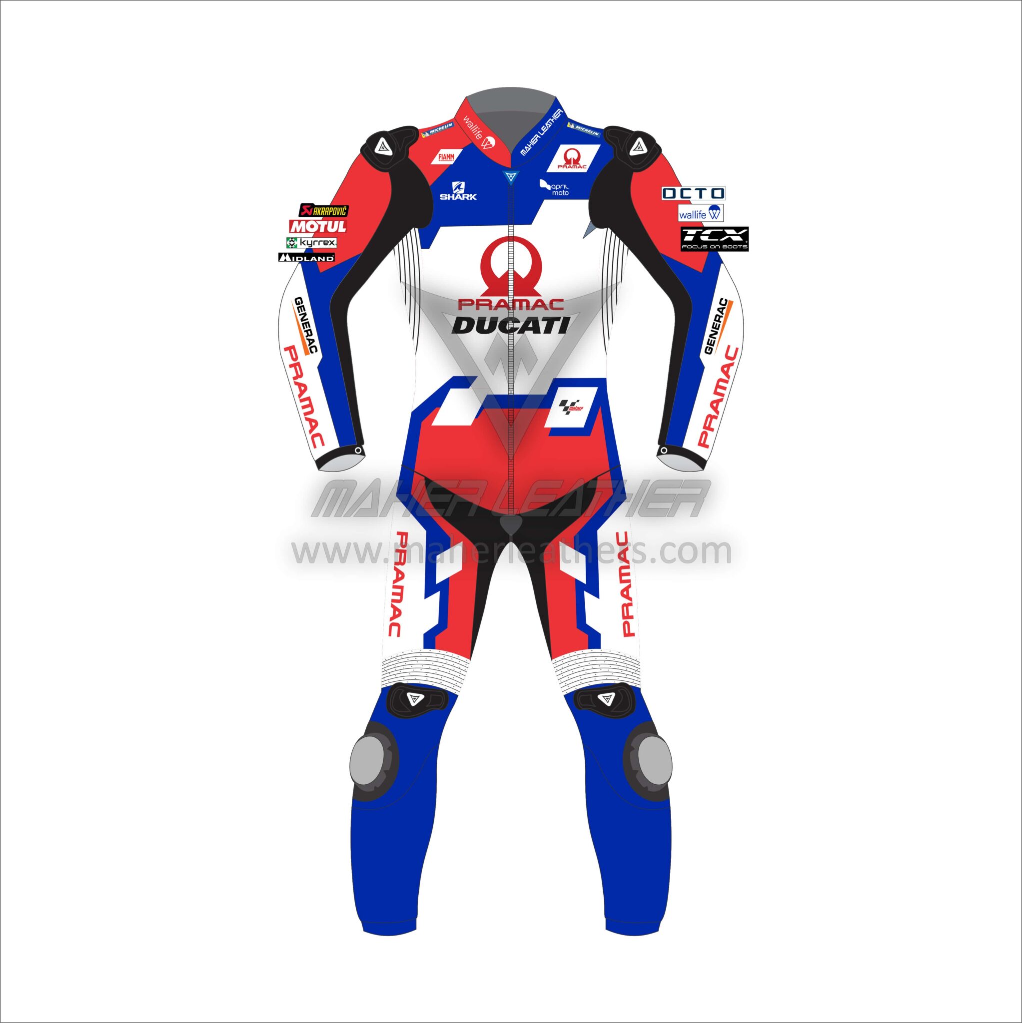 Johan Zarco Ducati Leather suit 2022 for sale - Maher leathers
