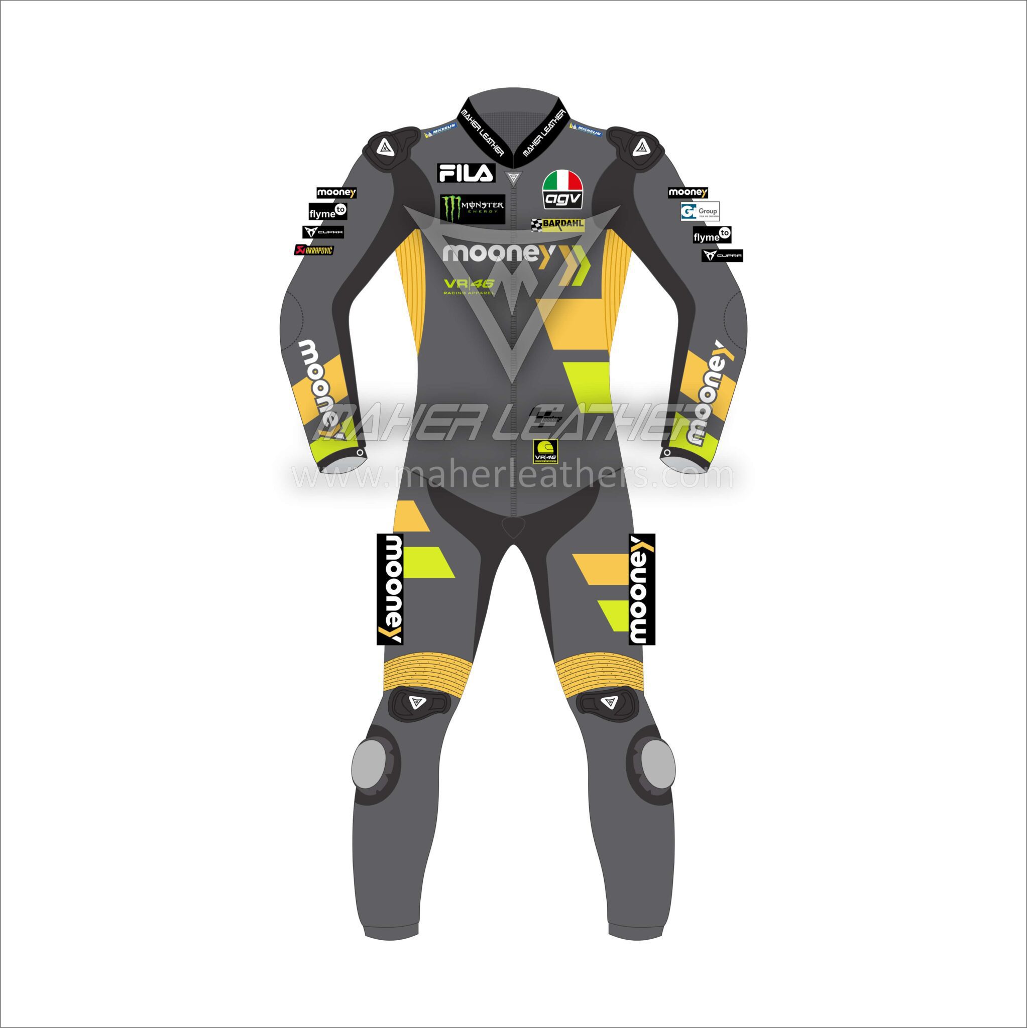 Luca Marini motogp Mooney VR46 Racing Leather Suit 2022