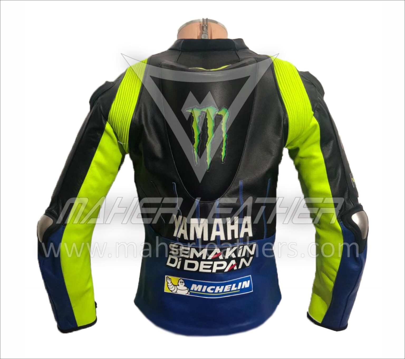 Monster energy yamaha leather motorcycle jacket | motogp apparel