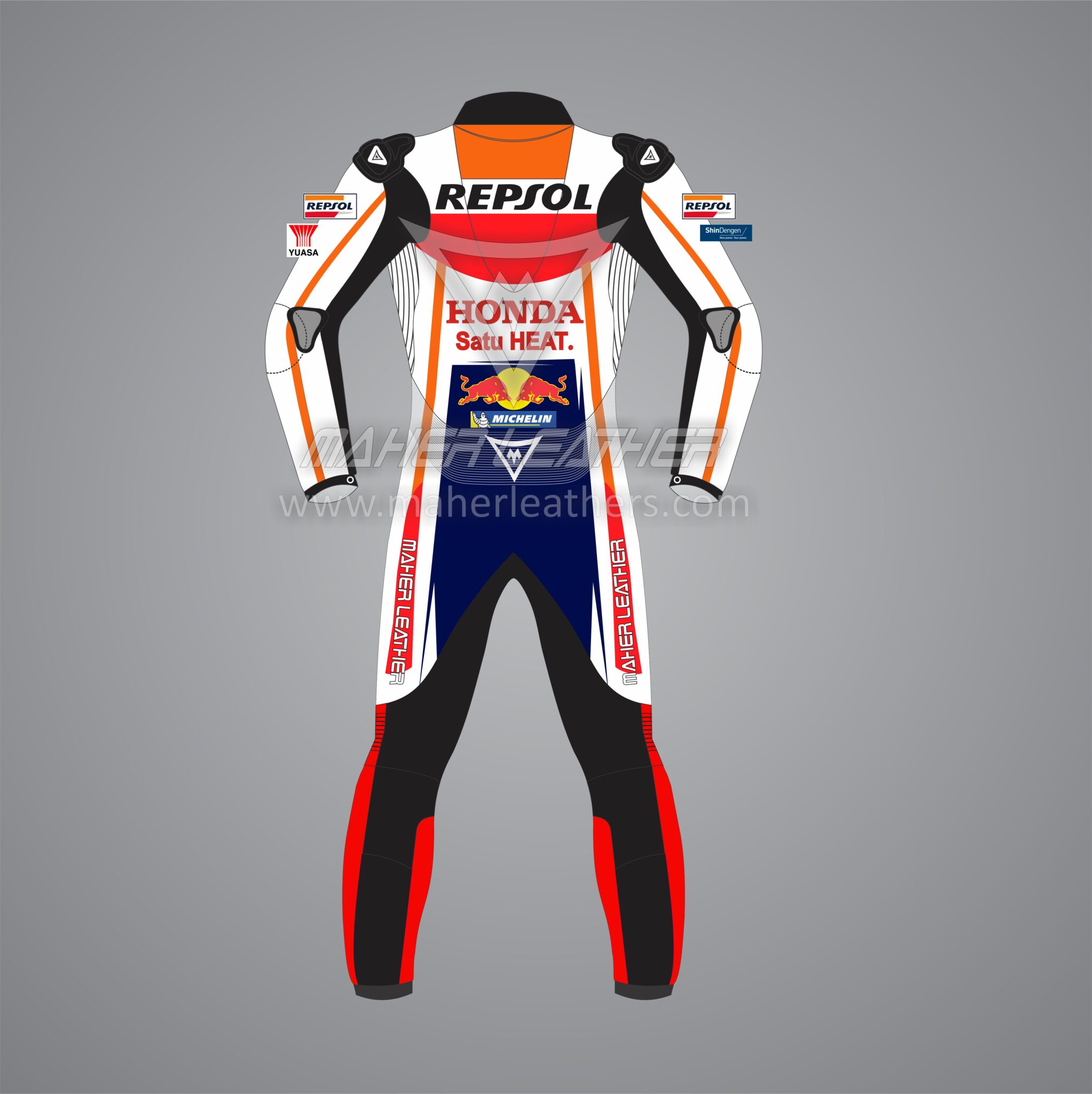 Marc Marquez Honda Repsol Leather Suit 2023 – Maher Leathers