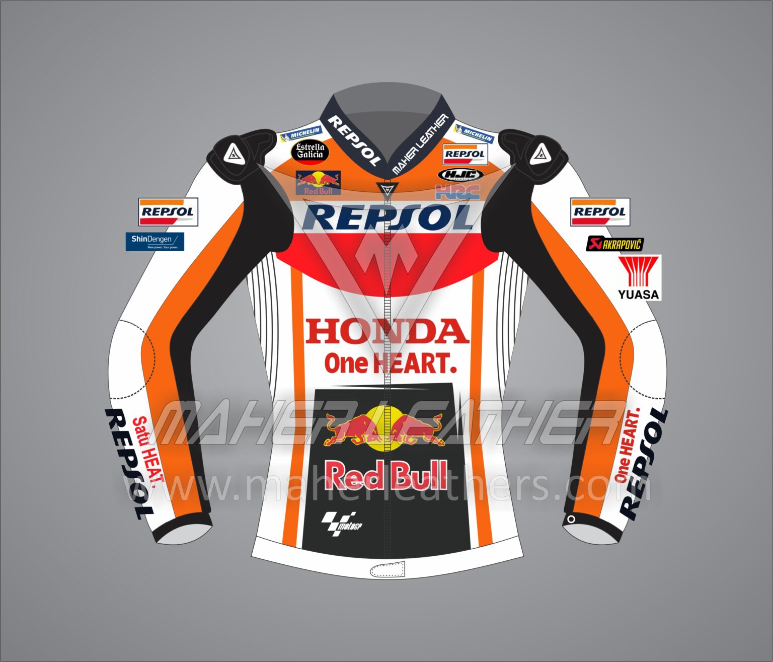 Joan Mir Honda HRC Leather Racing jacket 2023 – Maher Leathers