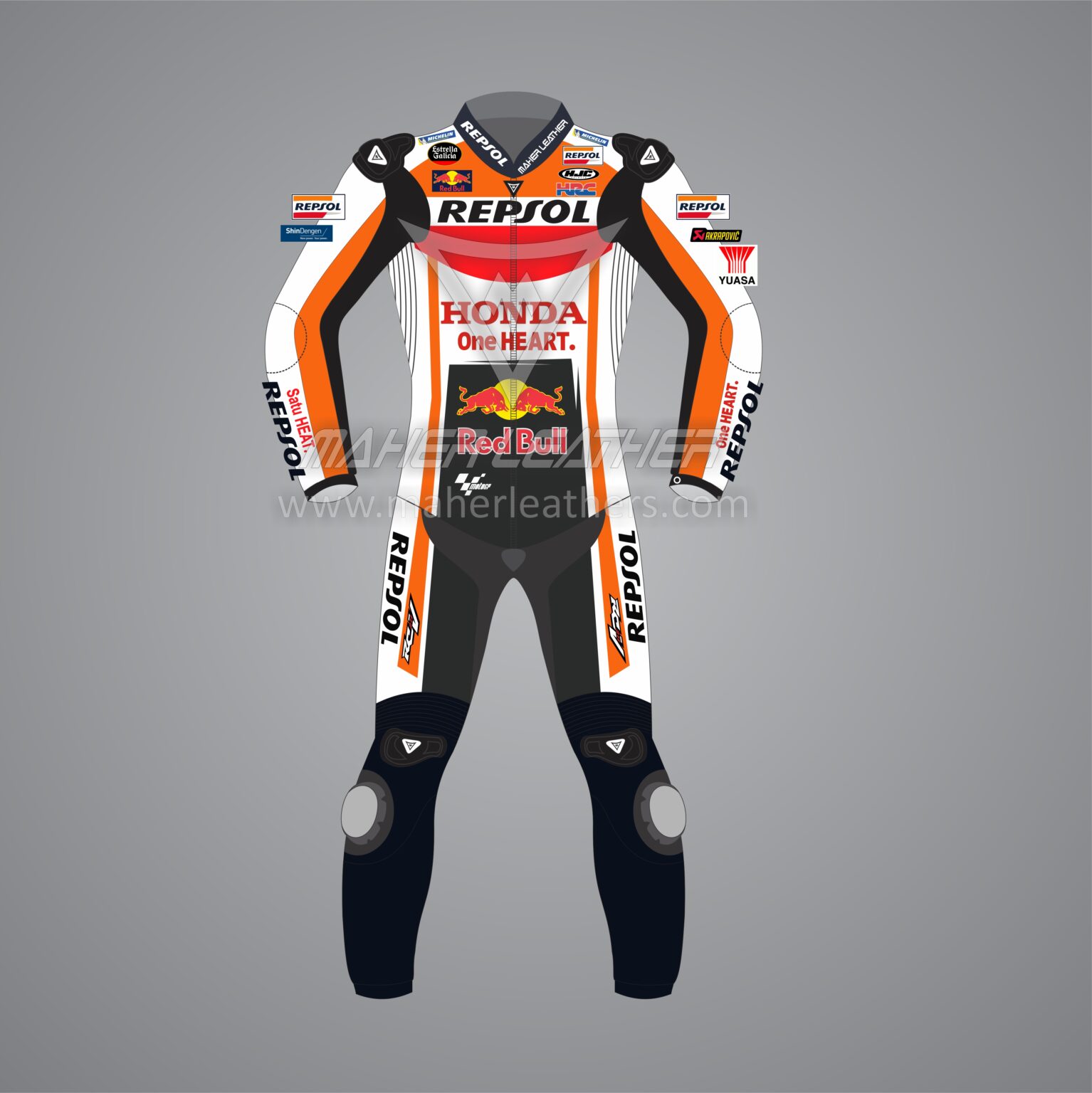 Joan Mir HRC Honda Leather Motorcycle Suit 2023