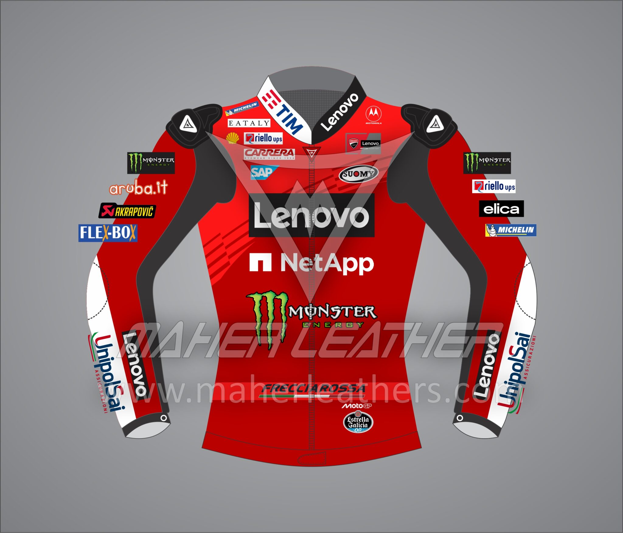 Bagnaia Ducati MotoGP Jacket | CE-Certified Racing Leather